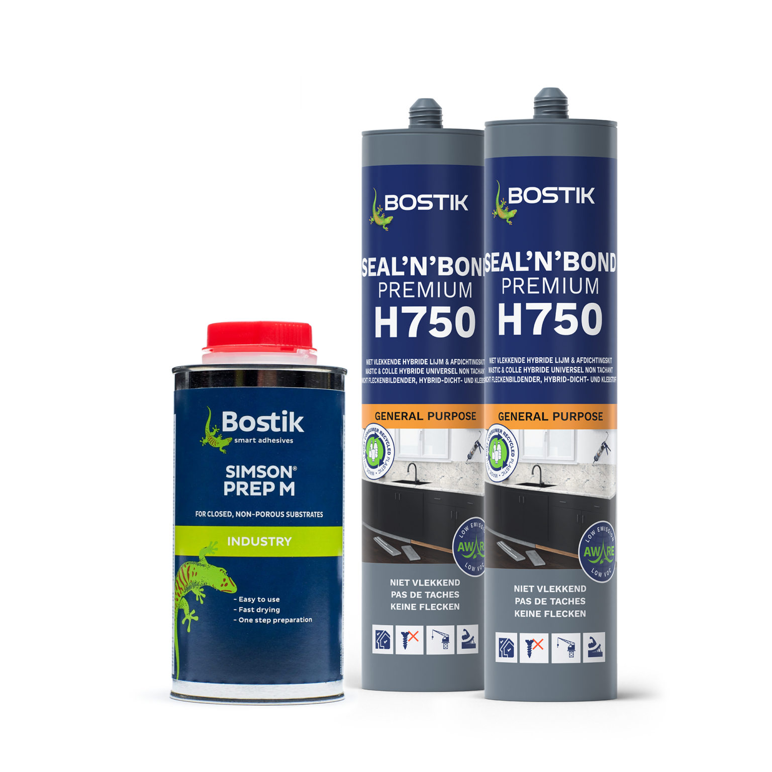 Bostik kit en primers voor kunststofplaatmateriaal