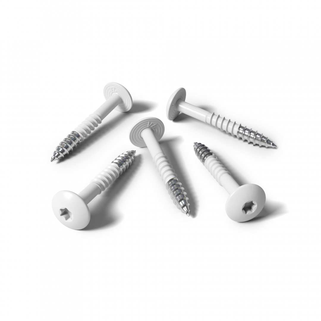 HPL schroeven wit RAL 9016 à 25 stuks